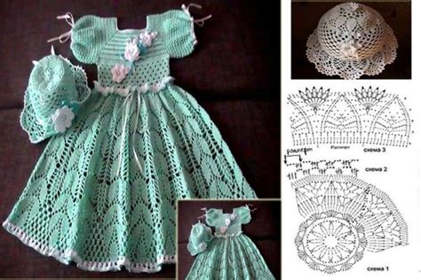 Vestido de Crochê infantil Gráficos Passo a passo Toda Atual