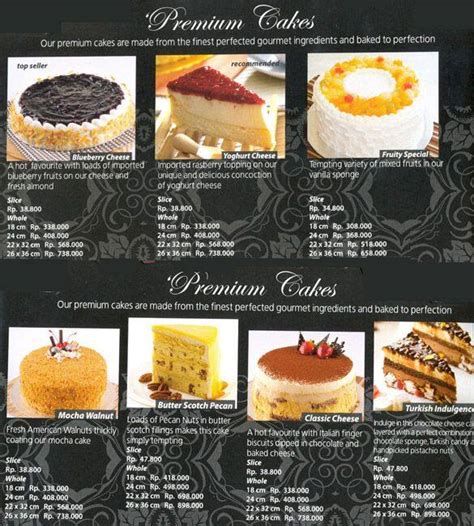 Harga Cake Secret Recipe Senarai Harga Kek Secret Recipe Dan Cawangan