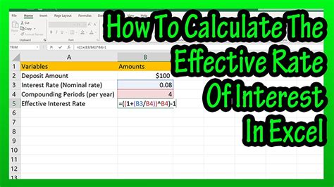 How To Calculate The Effective Interest Rate By Hand Creating A
