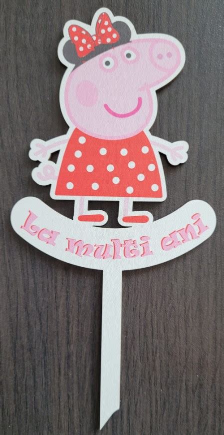 Topper Decor Tort Lemn Peppa Pig 13 X 10 Cm