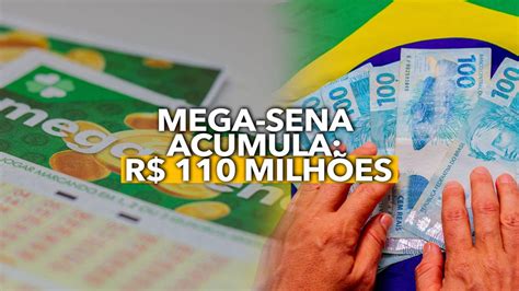 INCRÍVEL prêmio da Mega Sena acumula e chega em R 110 MILHÕES veja