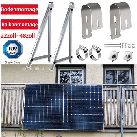 Balkonkraftwerk Balkon Geländer Solarhalterung Aufständerung PV Modul