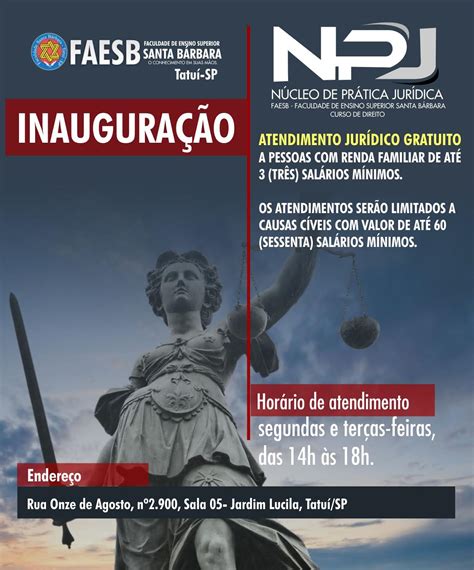 Di Rio De Tatu Faesb Tatu Inaugura N Cleo De Pr Ticas Jur Dicas