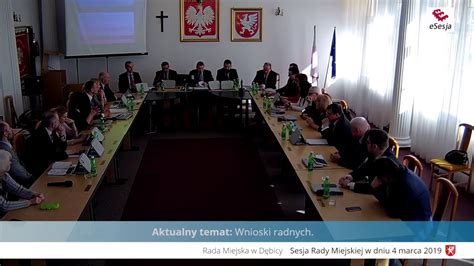 Transmisja obrad VII sesji Rady Miejskiej w Dębicy YouTube