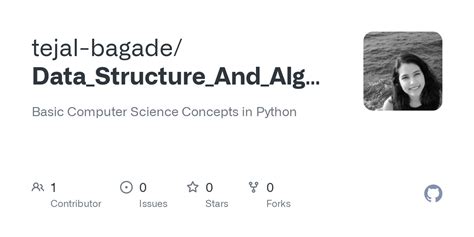 github tejal bagade data structure and algorithmic thinking with python basic computer