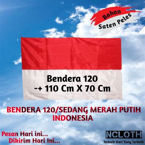 Jual Bendera Merah Putih Indonesia Sangsaka Ukuran Sedang Isi