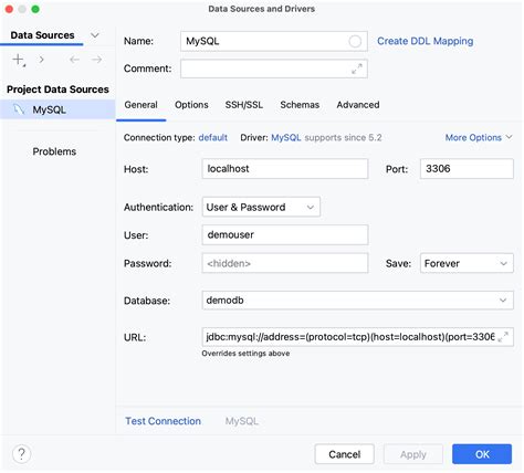 MySQL IntelliJ IDEA Documentation