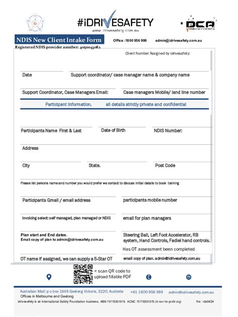 Fillable Online NDIS New Client Intake Form Fax Email Print PdfFiller