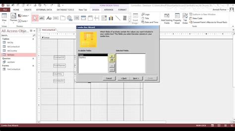Hindi Microsoft Access Pt Cascading Combo Box Youtube
