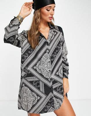Urban Threads Shirt Dress In Bandana Print ASOS