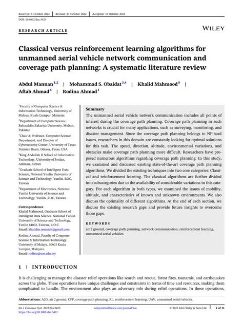 classical versus reinforcement learning algorithms for unmanned aerial vehicle network