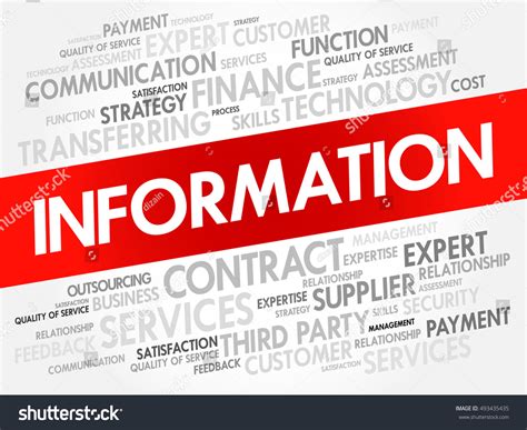 Information Word Cloud Collage Business Concept Stock Vector Royalty