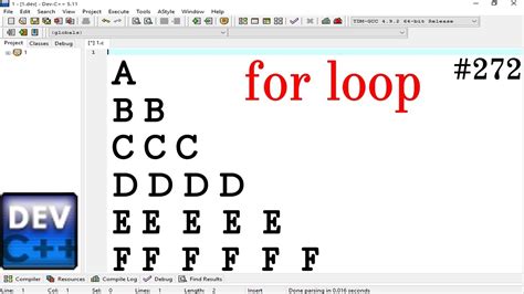 Program For Print A Alphabetical Pattern In C Language For Loop