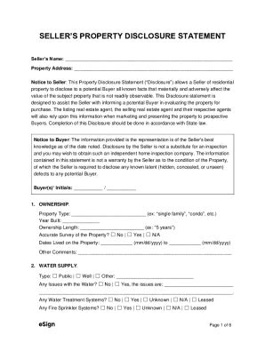 Fillable Online Notice To Seller This Property Disclosure Statement