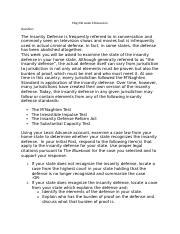 Pleg 230 Wk 6 Docx Pleg 230 Week 6 Discussion Question The Insanity
