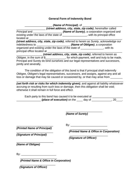 Indemnity Bond Fill Out Sign Online DocHub