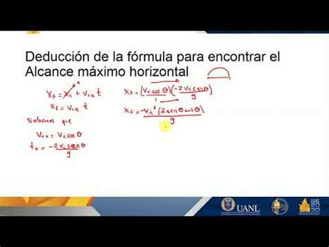 Deducción Fórmula de alcance horizontal en tiro parabólico YouTube