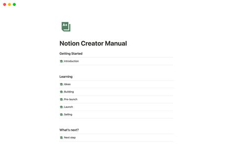Notion Template Creator Manual Template By Pascio Notion Marketplace