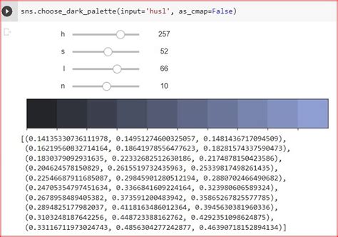 Seaborn Choose Dark Palette Method