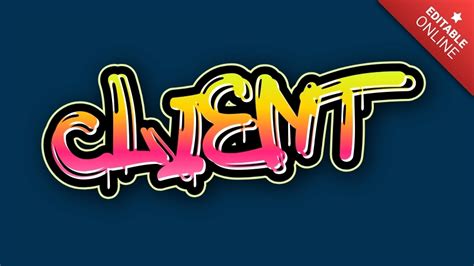 Client Efecto Grafiti Generador De Efectos De Texto