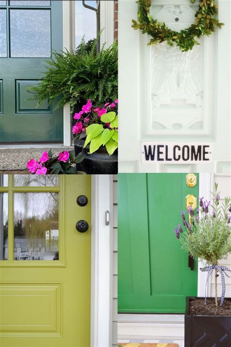 Green Front Door Grey House The Ultimate Home Makeover CTR Idea You
