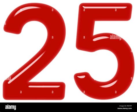Numeral 25 Twenty Five Isolated On White Background 3d Render Stock