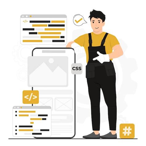 Premium Vector Flat Vector Programming And Coding Concept Illustration