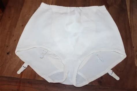 Vintage 60s Satin Nylon Panty Girdle With Suspenders Size 2728 Waist £1200 Picclick Uk