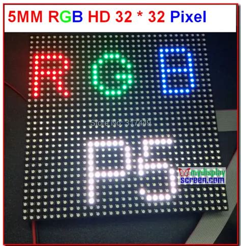 P5 Led Module 5mm Full Color Rgb Hd Pixel Hub 75 1 16 Scan 160 160mm 32