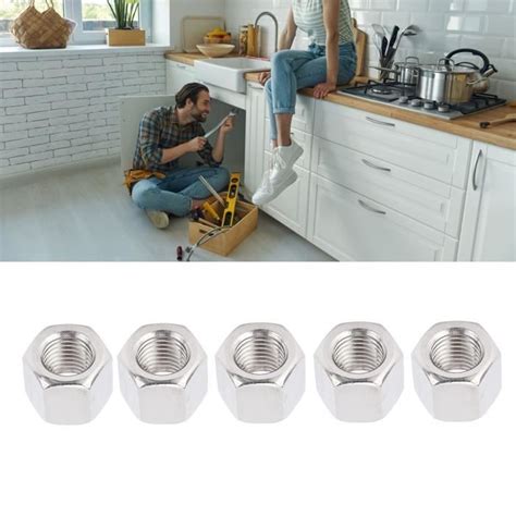 Cikonielf Écrou d accouplement hexagonal en acier inoxydable 5 Pièces