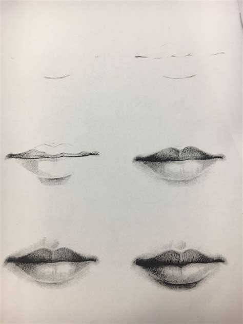 How To Draw Lips Realistic Mouth Drawing Easy Pencil Sketch For