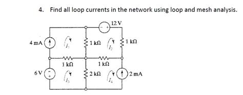 Solved Find All Loop Currents In The Network Using Loop Chegg