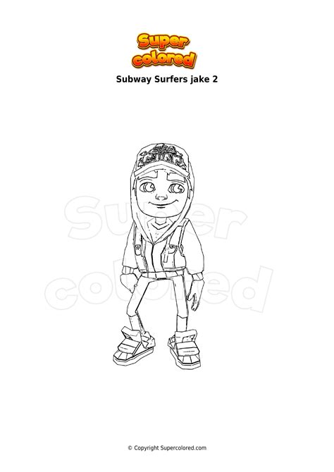 Dibujo Para Colorear Subway Surfers Jake 2 Supercolored