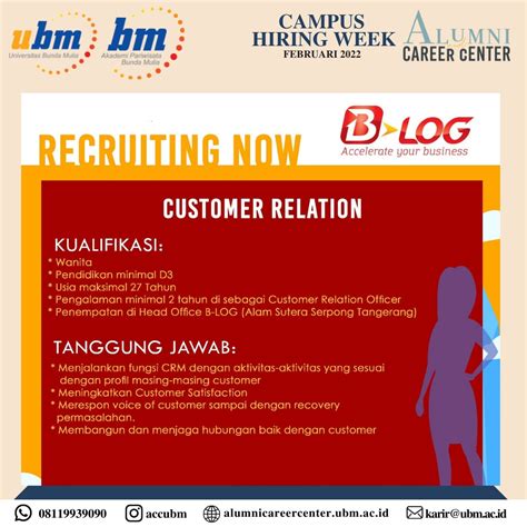 Campus Hiring Week Pt Trimitra Trans Persada Acc Ubm