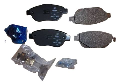 Klocki Hamulcowe Przód 1647873980 Nowy Oryginał Citroen Peugeot C3