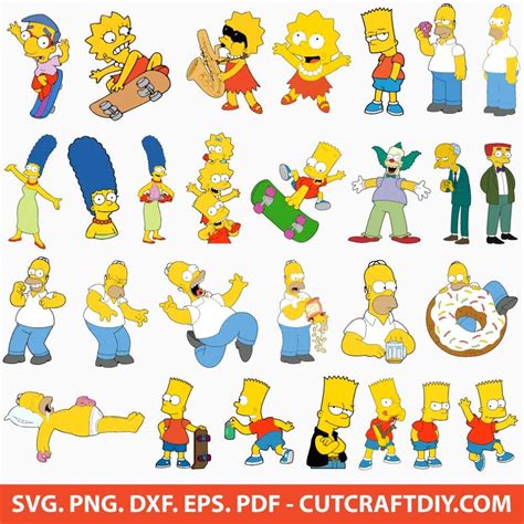 Big Simpsons SVG Bundle Simpsons Clipart The Simpsons Birthday Svg