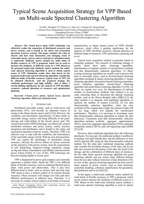 pdf typical scene acquisition strategy for vpp based on multi scale spectral clustering algorithm