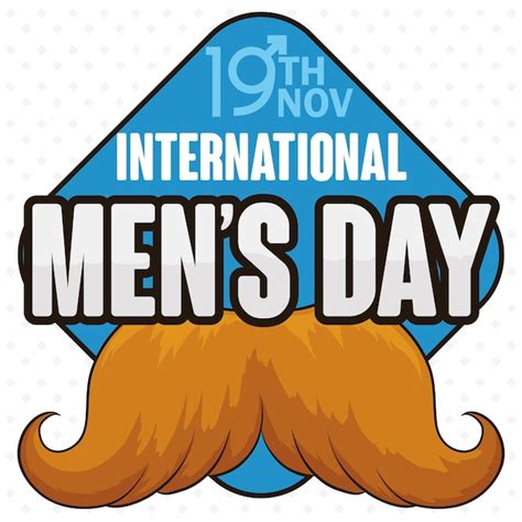 Desenho de bigode masculino loiro em um sinal lembrança do dia