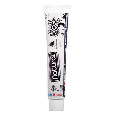 Gel Dental Natural Carvão Ativado Bambu Romã e Sálvia 80g Orgânico
