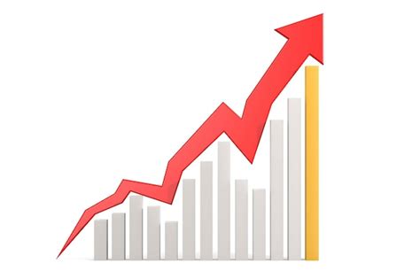 Premium Photo Arrow And Rising Graph Isolated