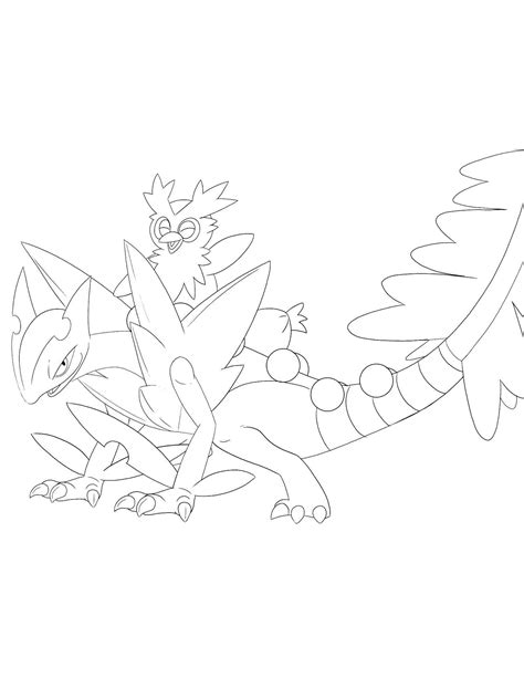 Pokemon Sceptile Coloring Pages Free Printable