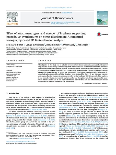 pdf effect of attachment types and number of implants supporting mandibular overdentures on