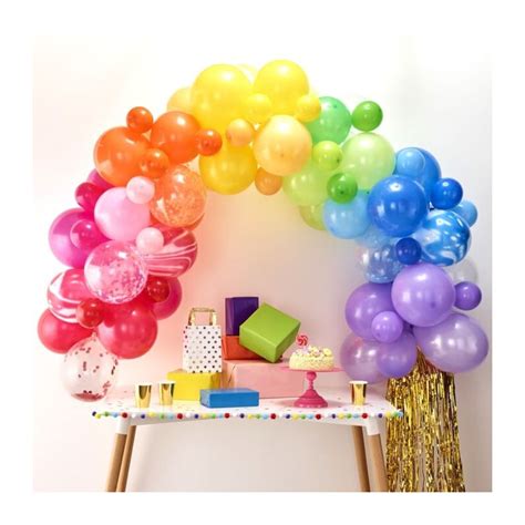 Guirlande de ballons arc en ciel 85 pièces
