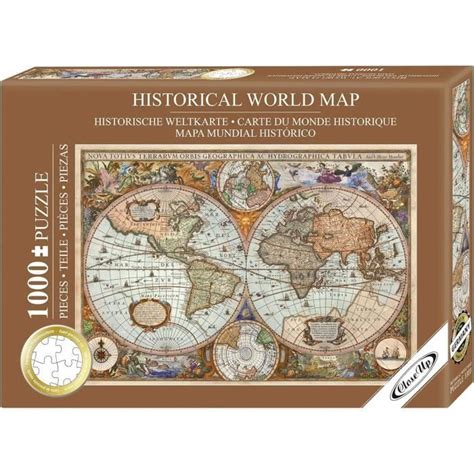 Puzzle Carte du Monde Historique Aimee Stewart 1000 pièces 68cm x