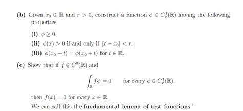 solved b given x0∈r and r 0 construct a function ϕ∈cc1 r