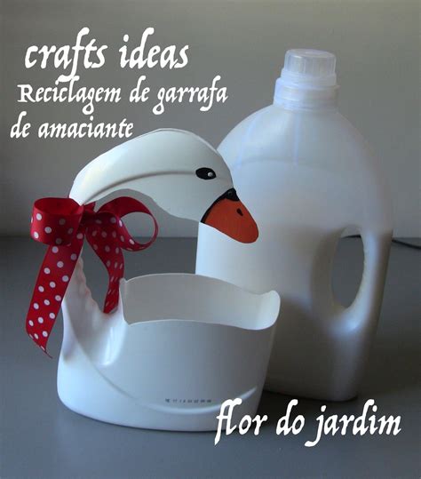 DIY Reciclando garrafas de amaciante faça um lindo cisne podendo ser