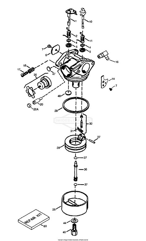 Briggs And Stratton Carburetor Parts Diagram