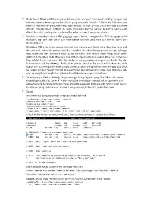 Perbedaan Konfigurasi Dan Instalasi Aplikasi Telnet Dan Ssh Pdf