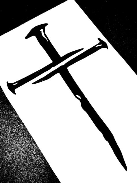 Three Nail Cross Decal Three Nail Cross Decal Stickers Etsy
