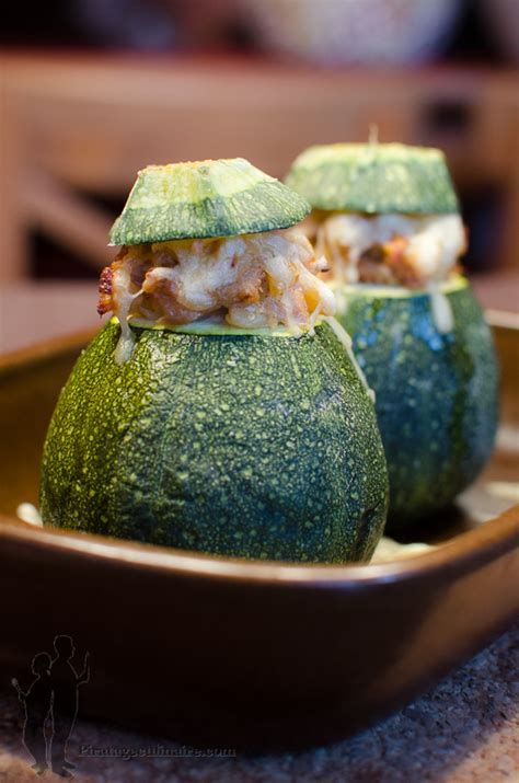 Courgettes rondes farcies au thon et à l ebly Piratage Culinaire